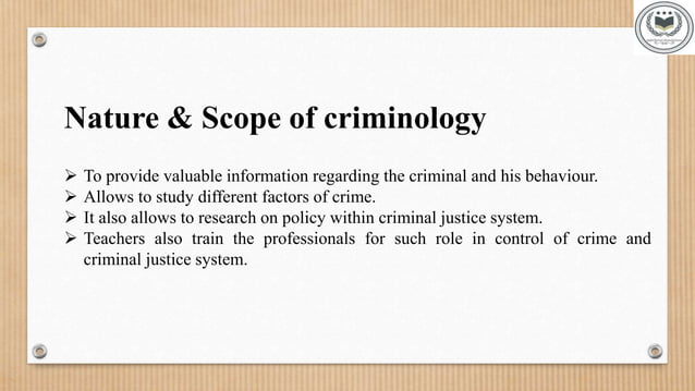 Criminology | PPTX | Crime & Harmful Acts to Individuals, Society ...