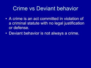 Criminology Power Point 1 | PPT