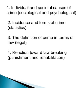Criminology and crime notes | PPTX