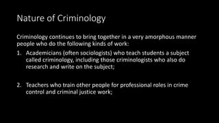 ADJ 201-63 Criminology Lesson 1 | PPTX