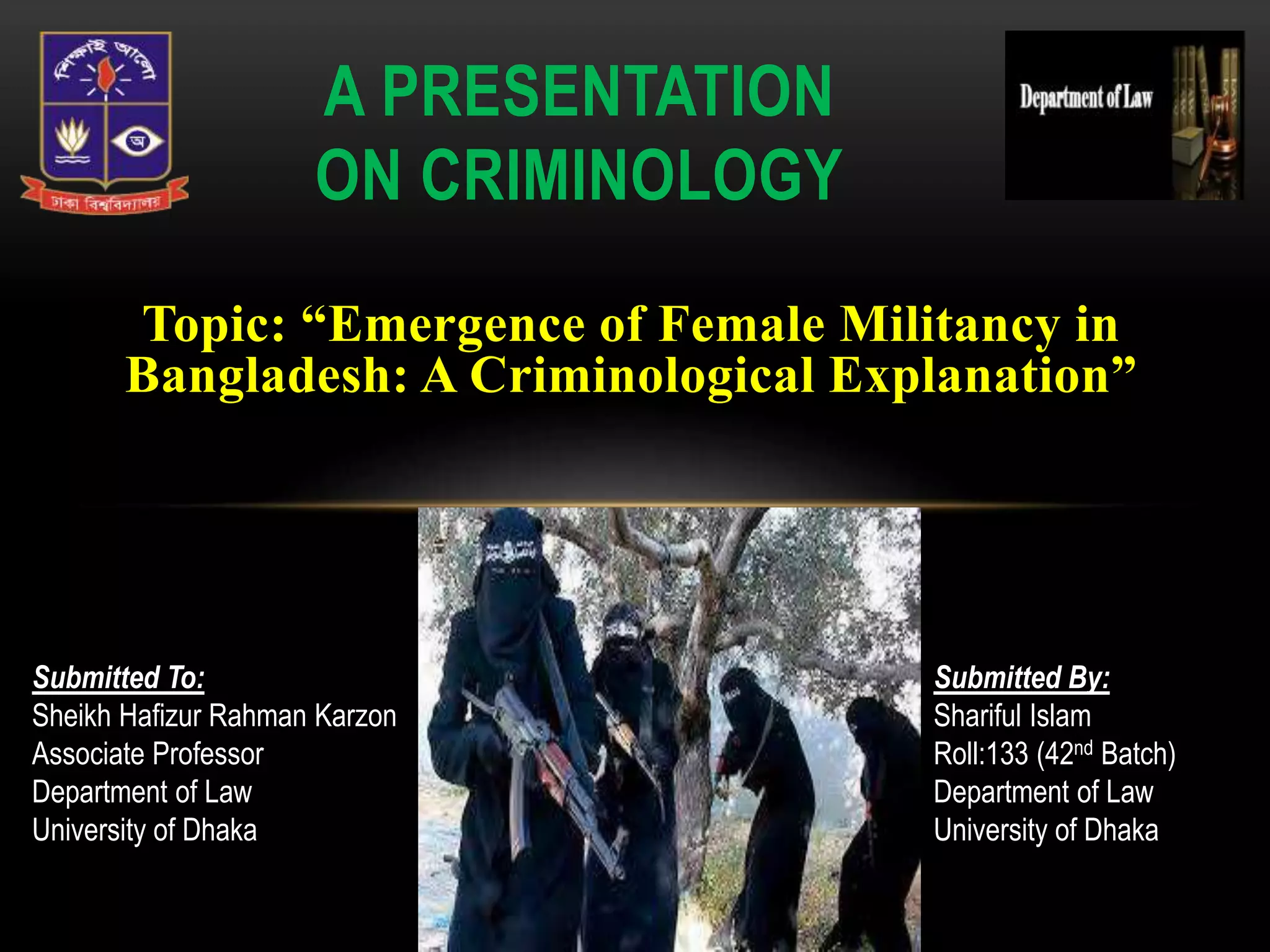 Criminology presentation | PPT