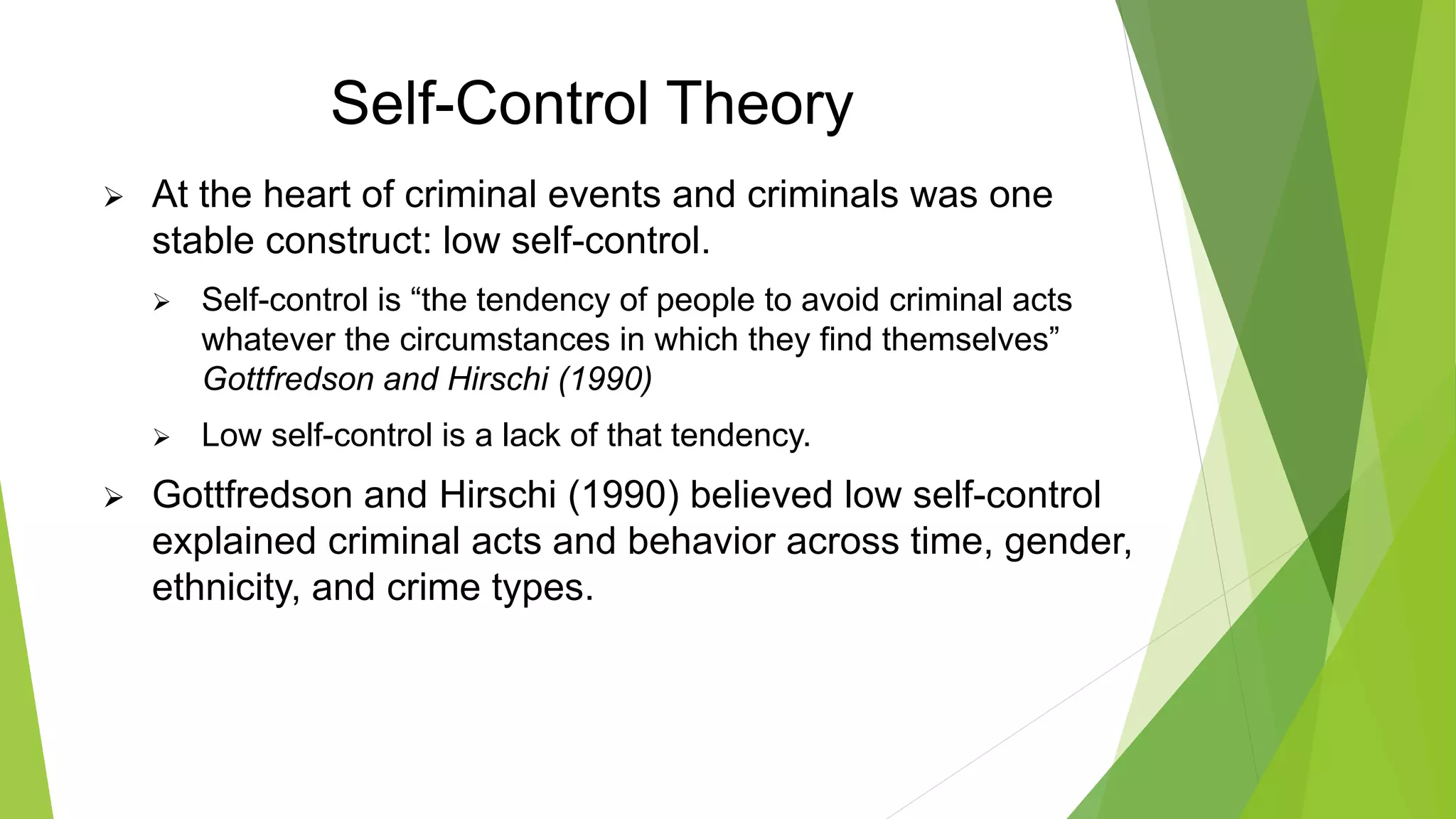 Theories of Criminal Behavior and Rehabilitation Overview | PPTX