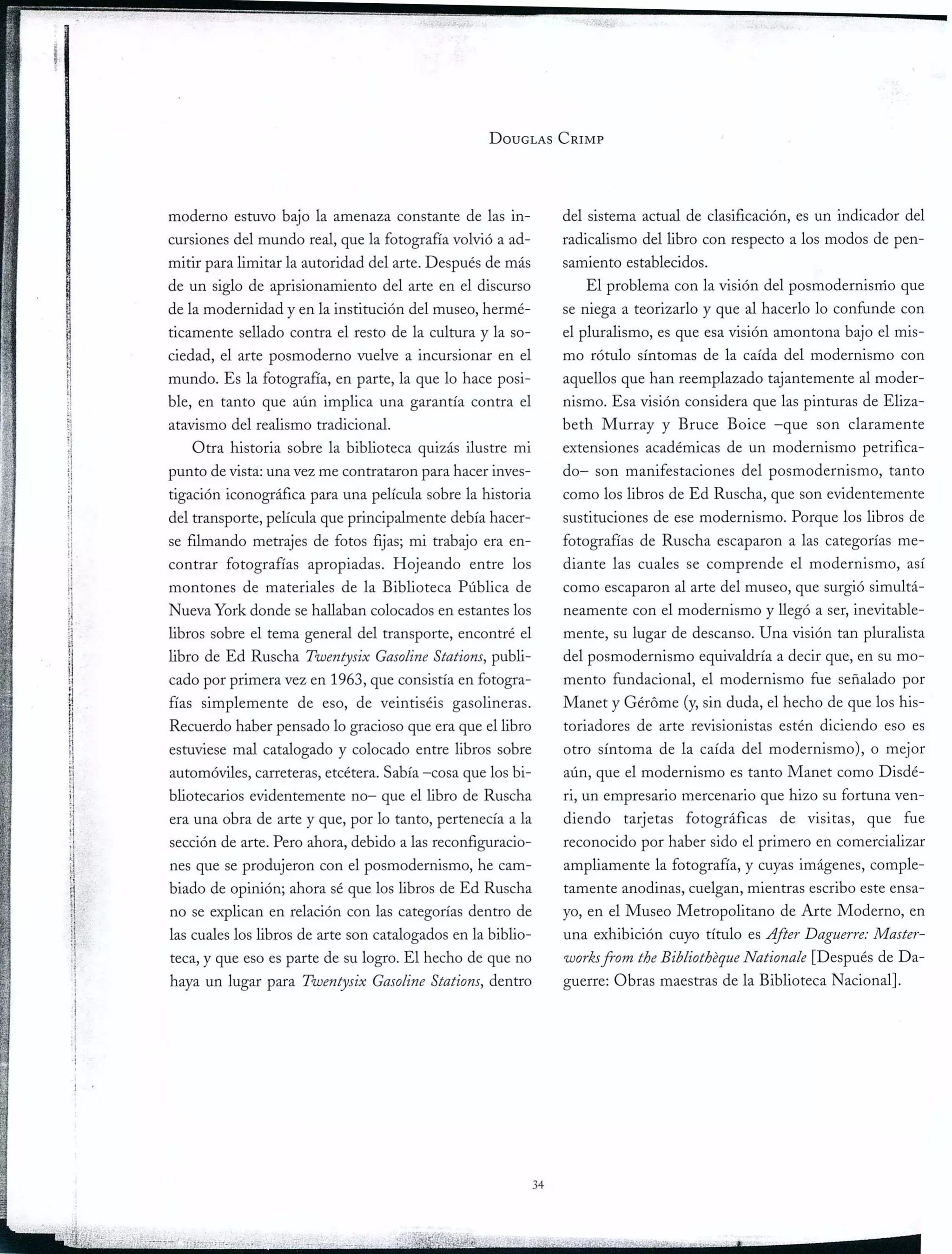 Crimp Douglas :: El viejo tema del museo | PDF