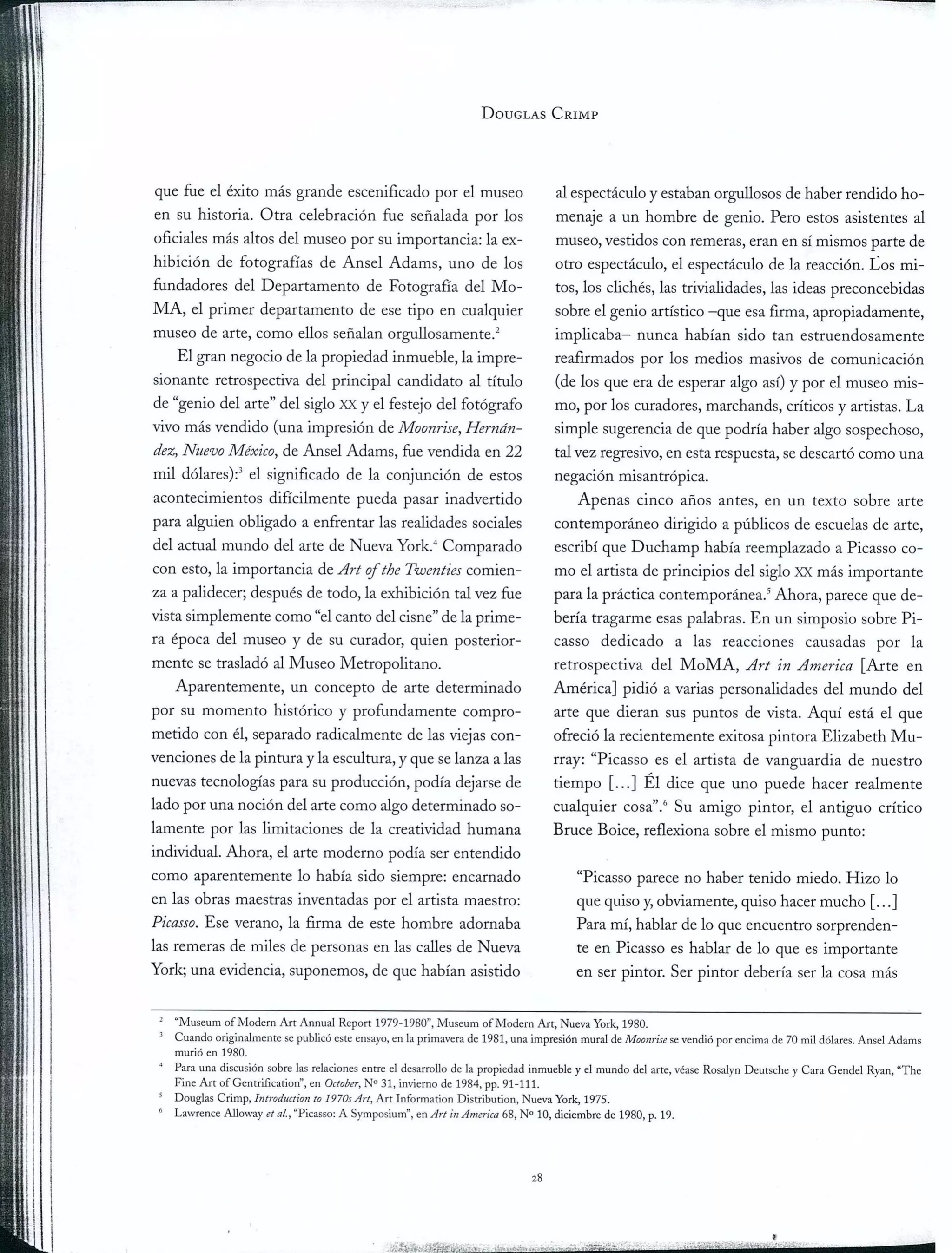 Crimp Douglas :: El viejo tema del museo | PDF
