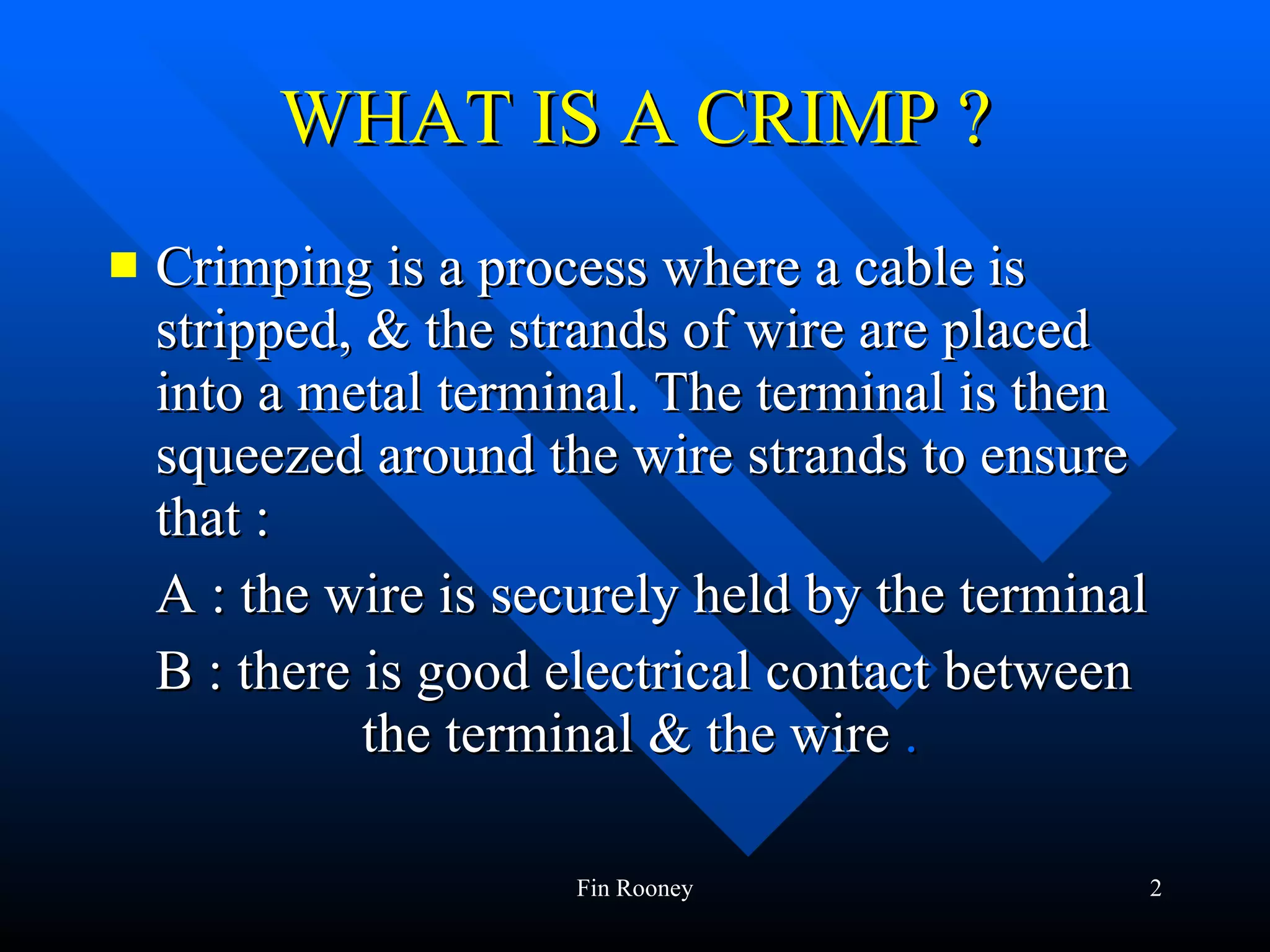 Crimping Presentation | PPT