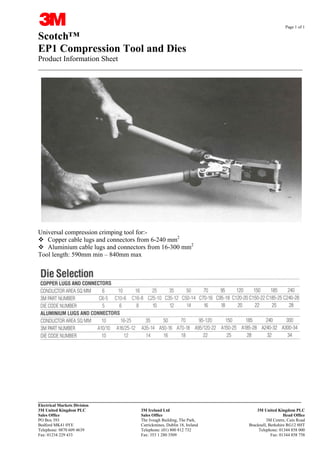 Crimping Tools - 3M EP1 Crimping Tool | PDF