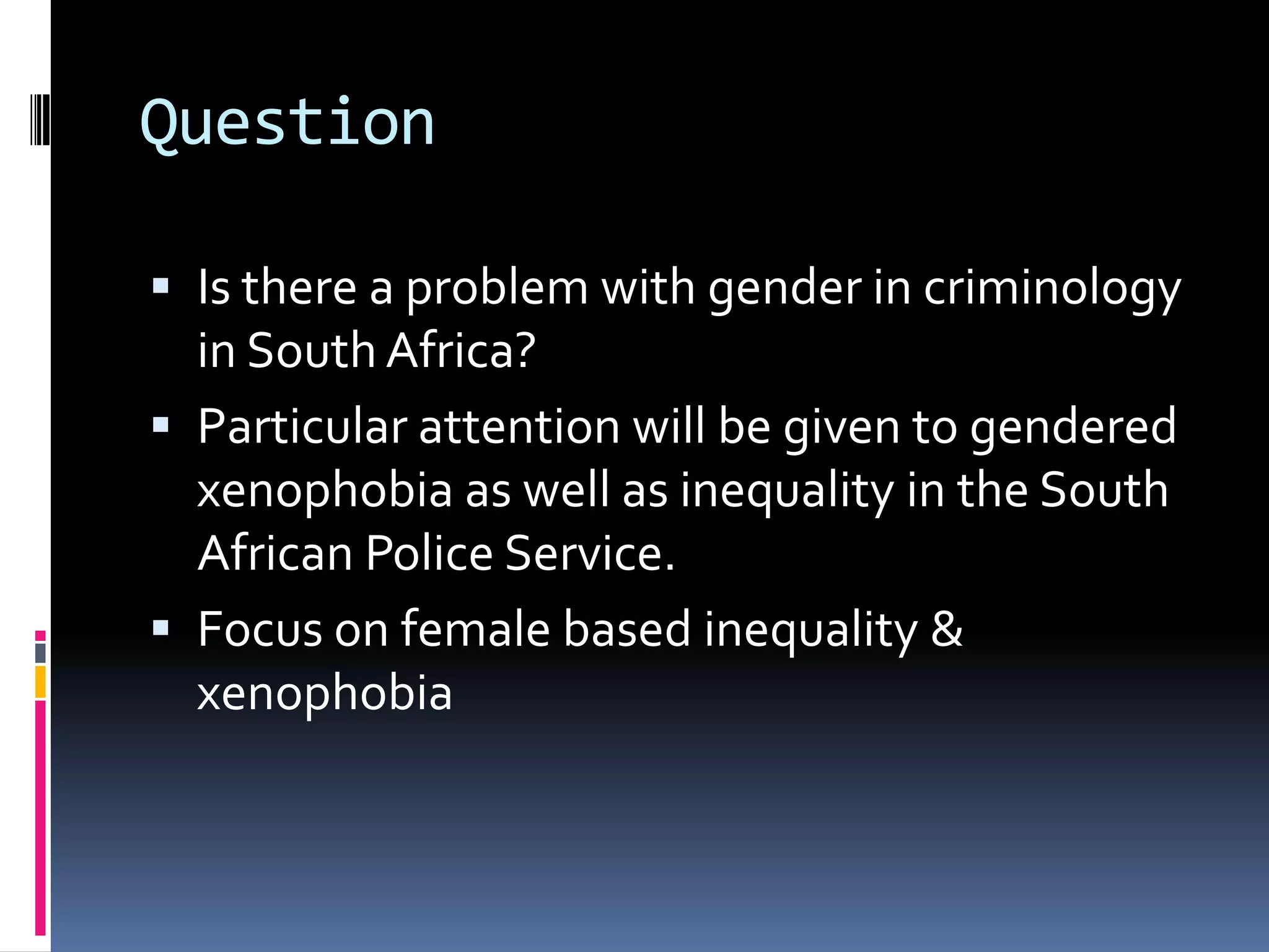 Gender in South Africa | PPTX