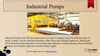 Water Pumps Manufacturers - CRI Pumps | PPTX