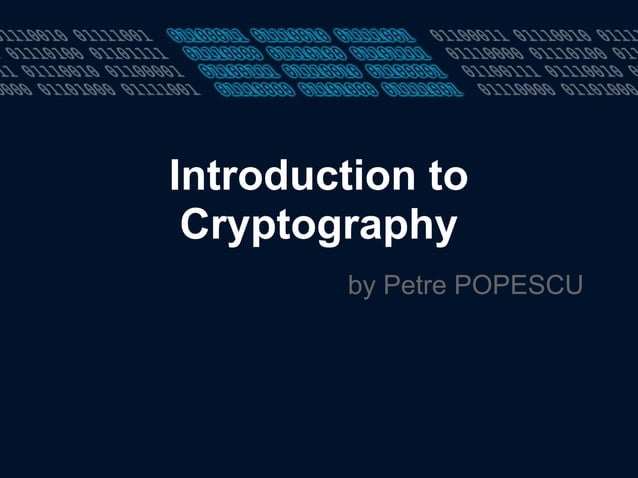 Introduction to Cryptography | PDF | Information and Network Security | Computing