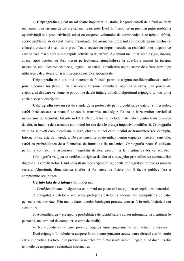 Criptografie si informatii | PDF