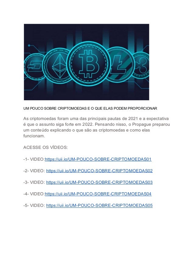 UM POUCO SOBRE CRIPTO MOEDAS | PDF
