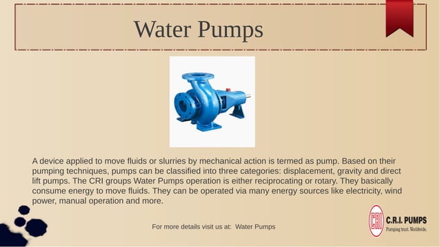 Cri Groups - Pumps Manufacturers | PPT