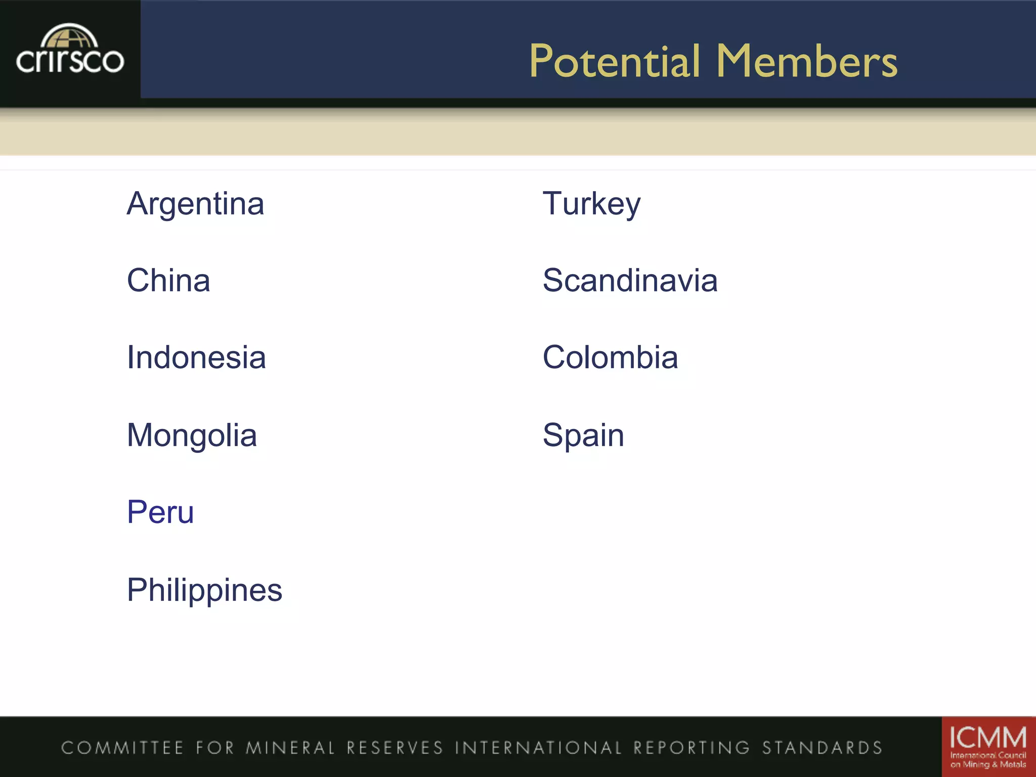 Presentation at: National Conference on Sustainable Mining and the ...