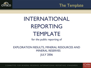 Presentation at: National Conference on Sustainable Mining and the ...