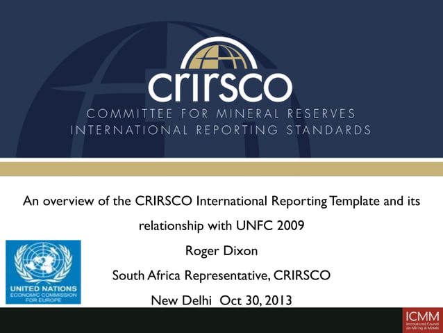 Presentation at: National Conference on Sustainable Mining and the ...