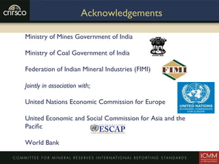 Presentation at: National Conference on Sustainable Mining and the ...