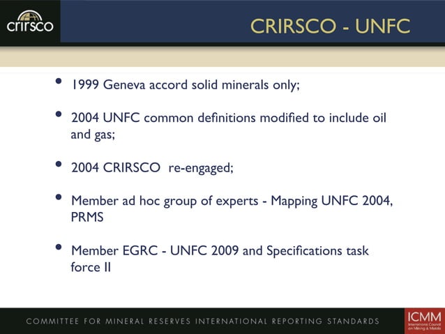 Presentation at: National Conference on Sustainable Mining and the ...