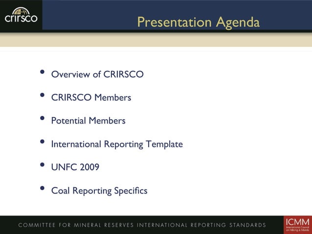 Presentation at: National Conference on Sustainable Mining and the ...