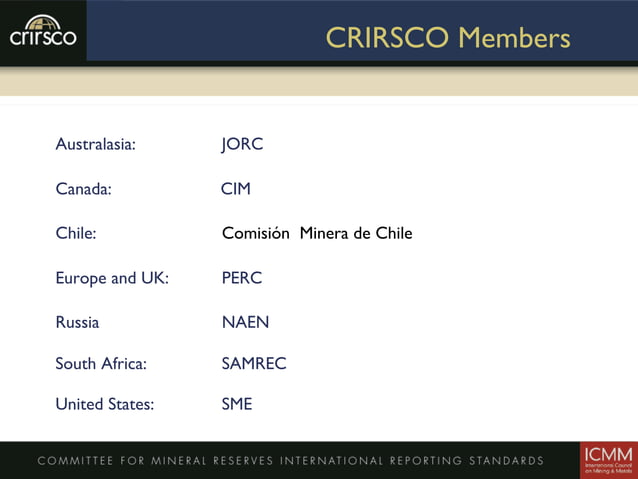 Presentation at: National Conference on Sustainable Mining and the ...