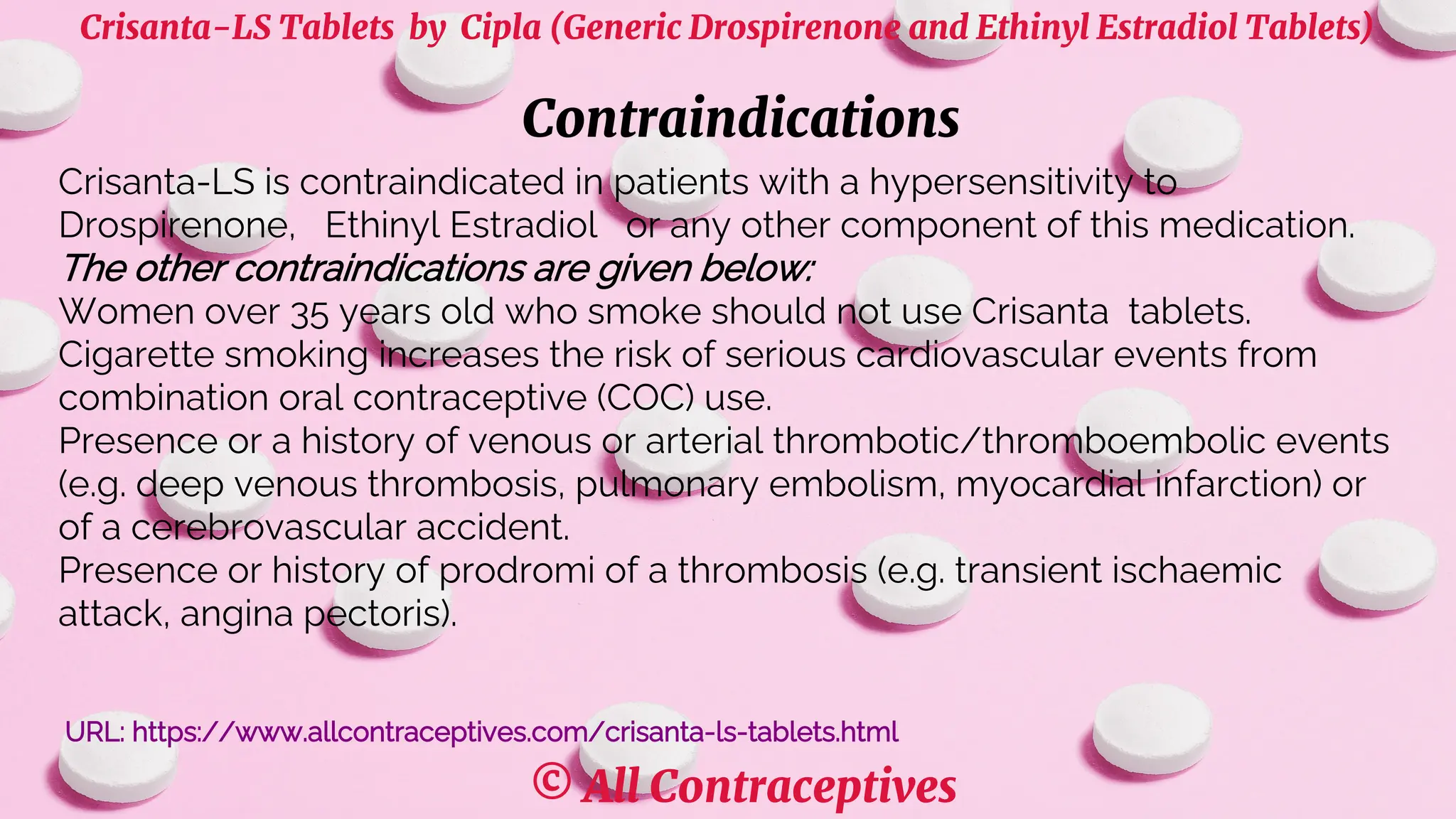Crisanta-LS Tablets by Cipla (Generic Drospirenone and Ethinyl ...