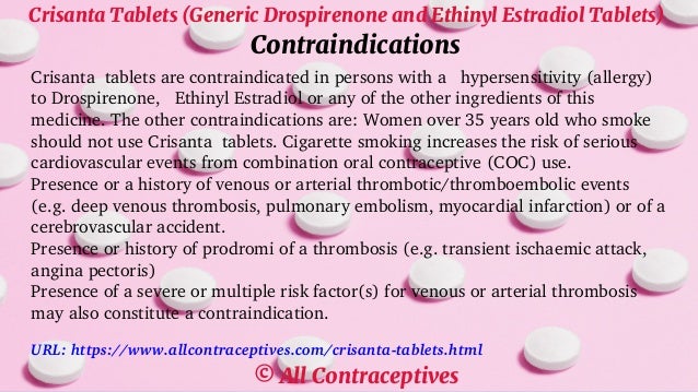 Crisanta Tablets (Generic Drospirenone and Ethinyl Estradiol Tablets) | PDF