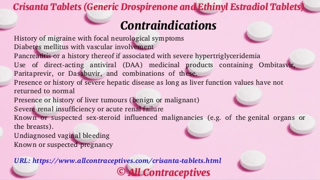 Crisanta Tablets (Generic Drospirenone and Ethinyl Estradiol Tablets) | PDF