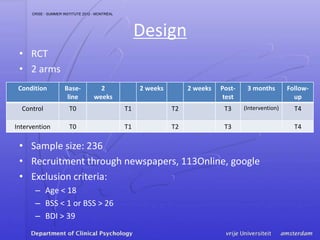 CRISE - INSTITUT 2012 - Ad Kerkhof - Reducing suicidal thoughts ...