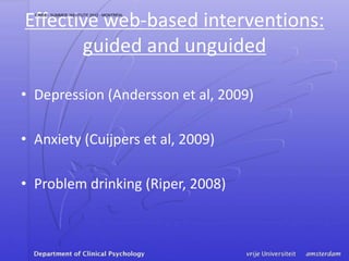 CRISE - INSTITUT 2012 - Ad Kerkhof - Reducing suicidal thoughts: Effectiveness of a web-based ...