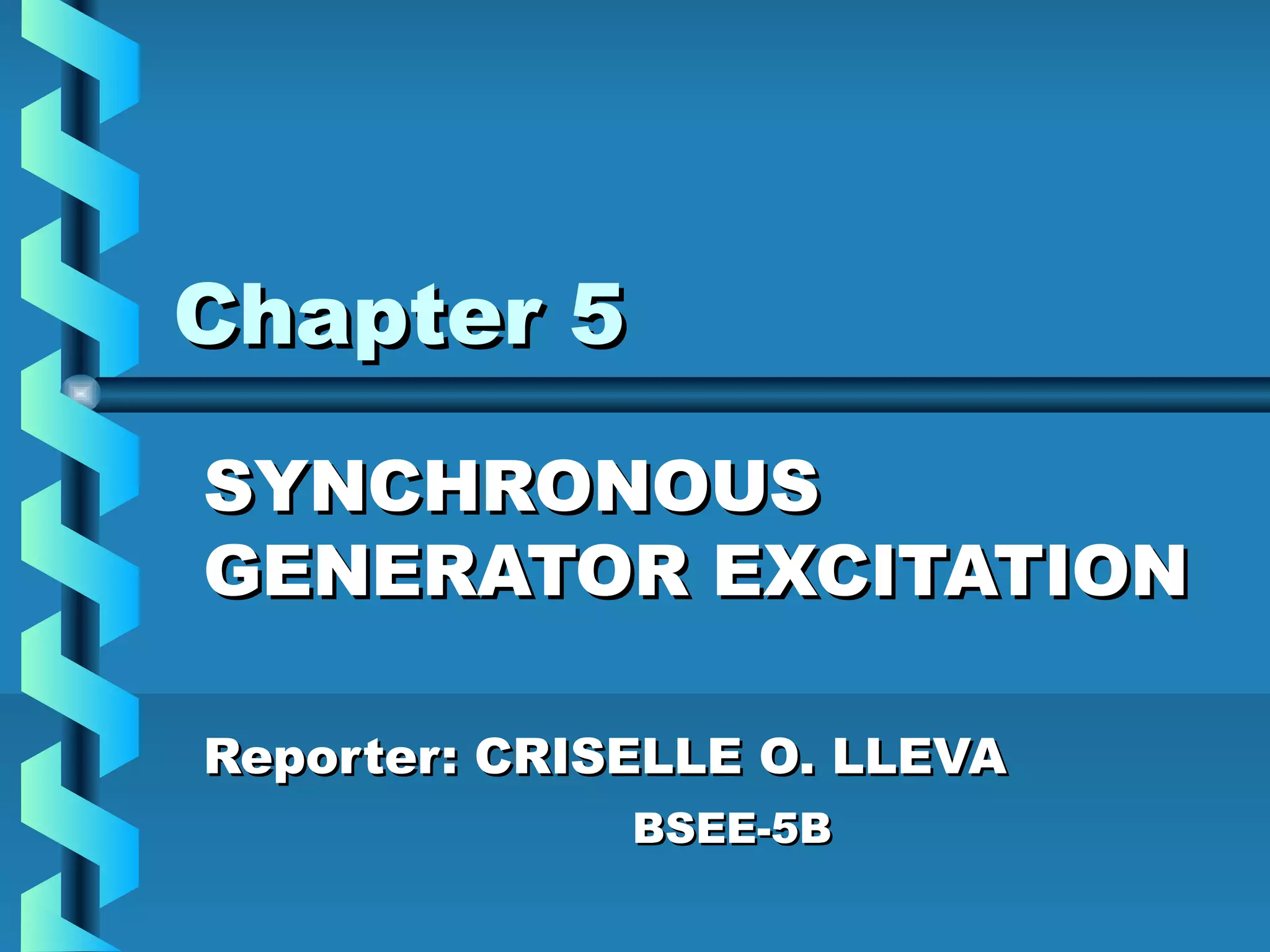 Synchronous Generator Excitation Ppt