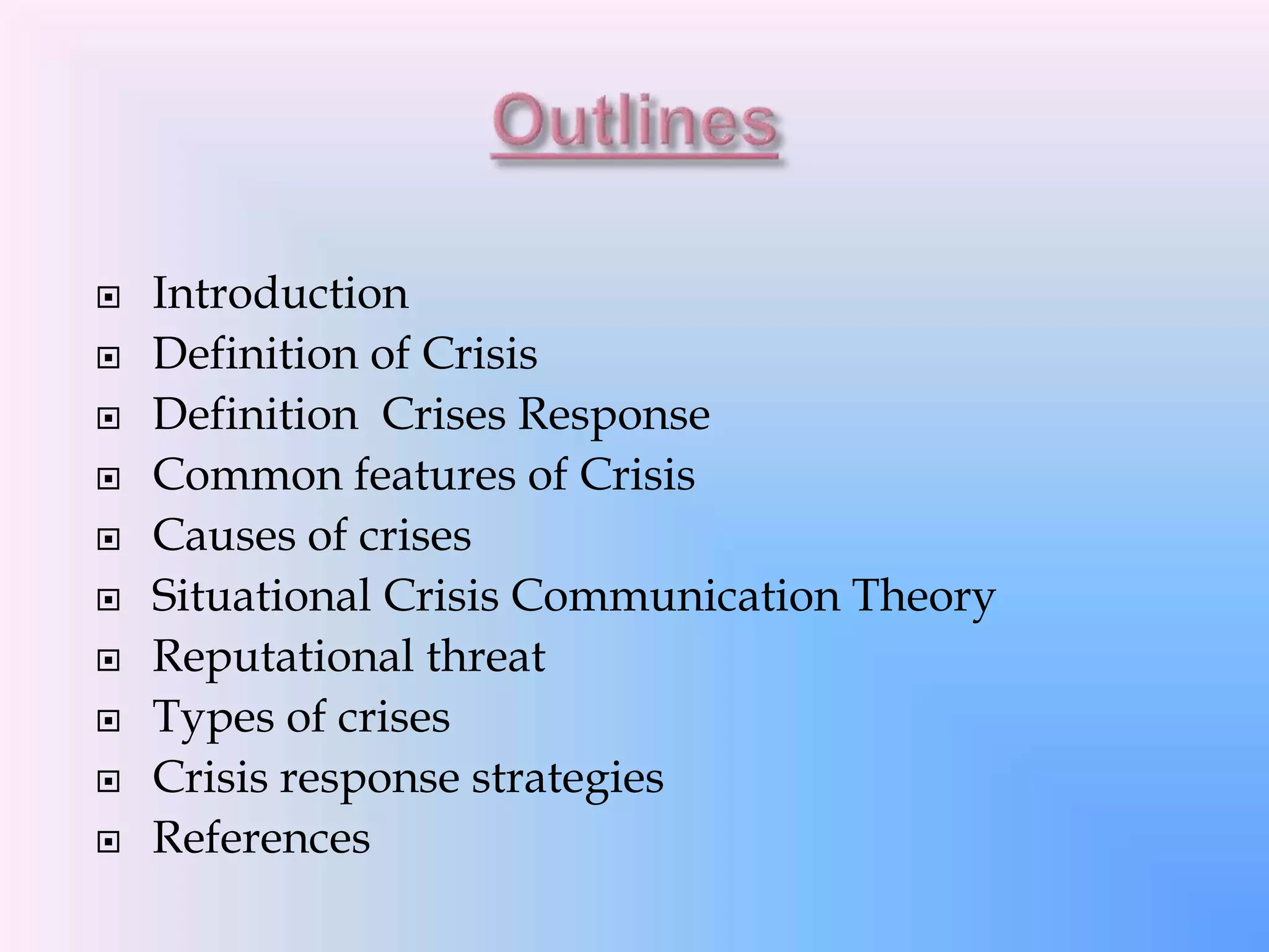 Crises response strategy | PPT