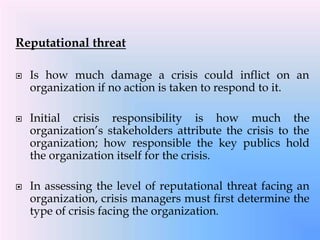 Crises response strategy | PPT