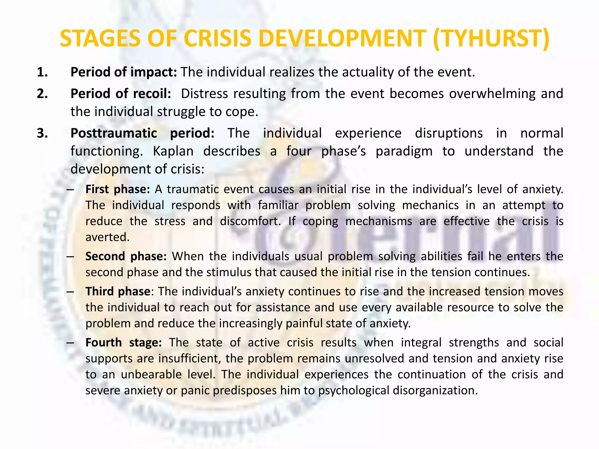 Crises, types ,management | PPTX