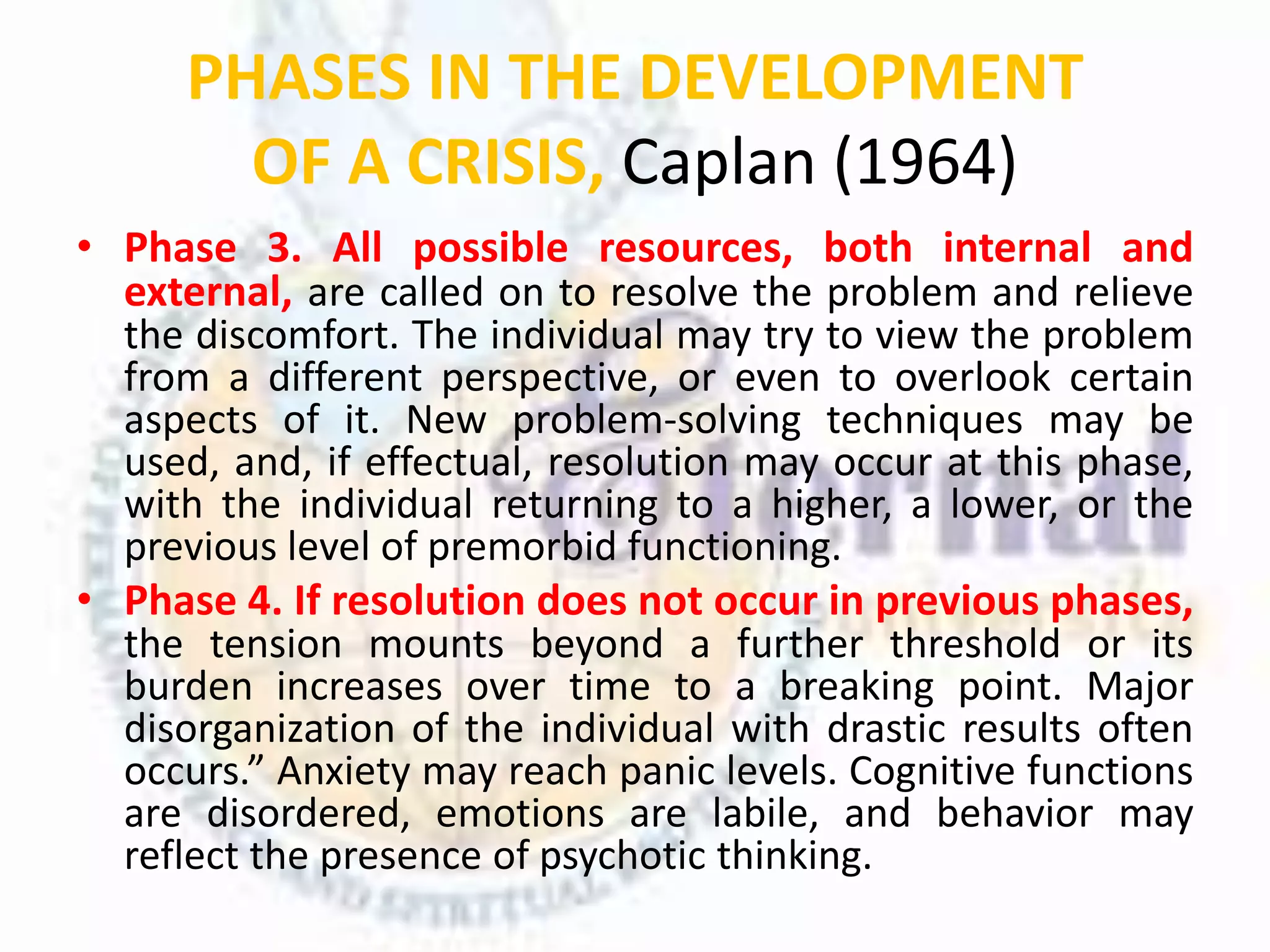 Crises, types ,management | PPTX