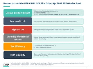 Crisil SDL Plus Gsec Apr 2033 5050 Index | PPT