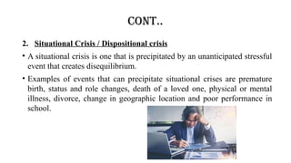 CRISIS and crisis interventions for nursing students | PPTX | First Aid ...