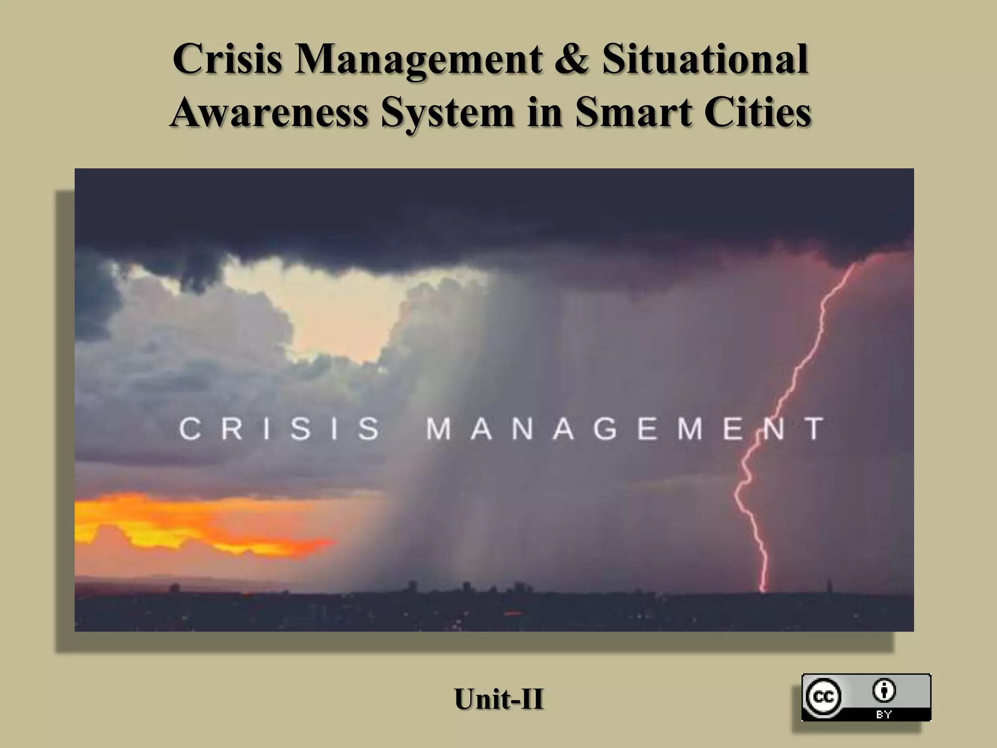 Crisis management & situational awareness system in smart Cities | PPT