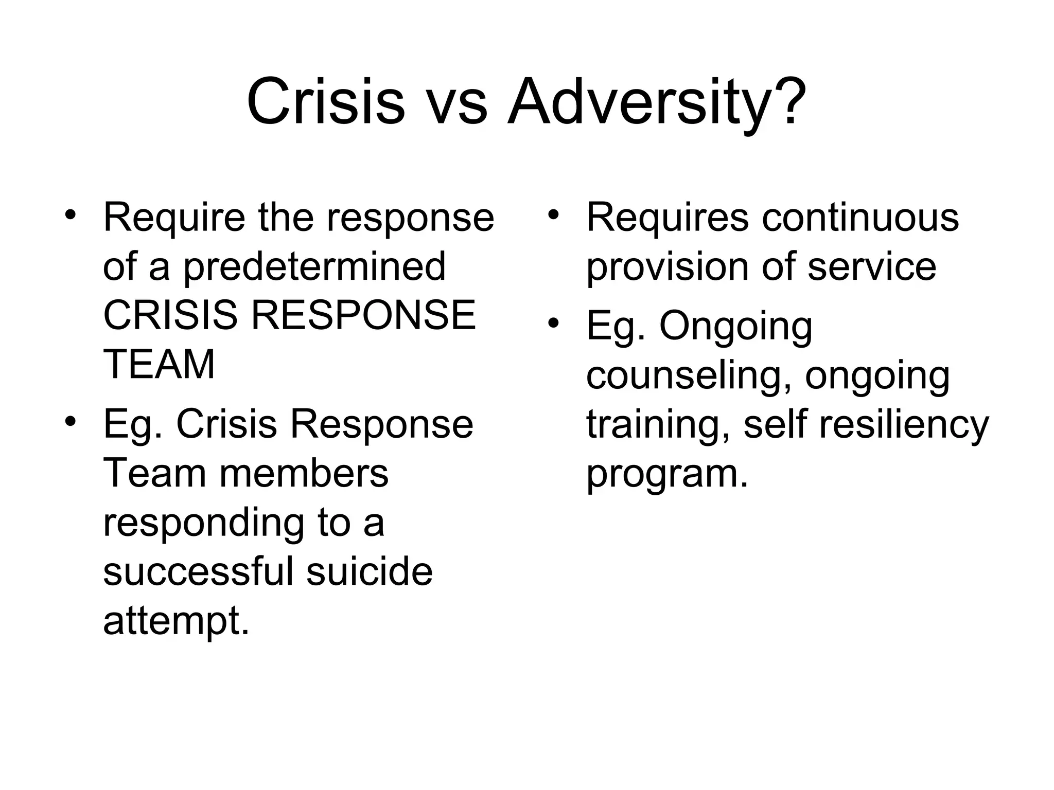 Crisis Vs Adversity Analogy | PPT