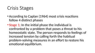 CRISIS AND CRISIS INTERVENTION In Mental health | PPTX
