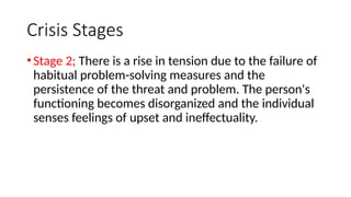 CRISIS AND CRISIS INTERVENTION In Mental health | PPTX
