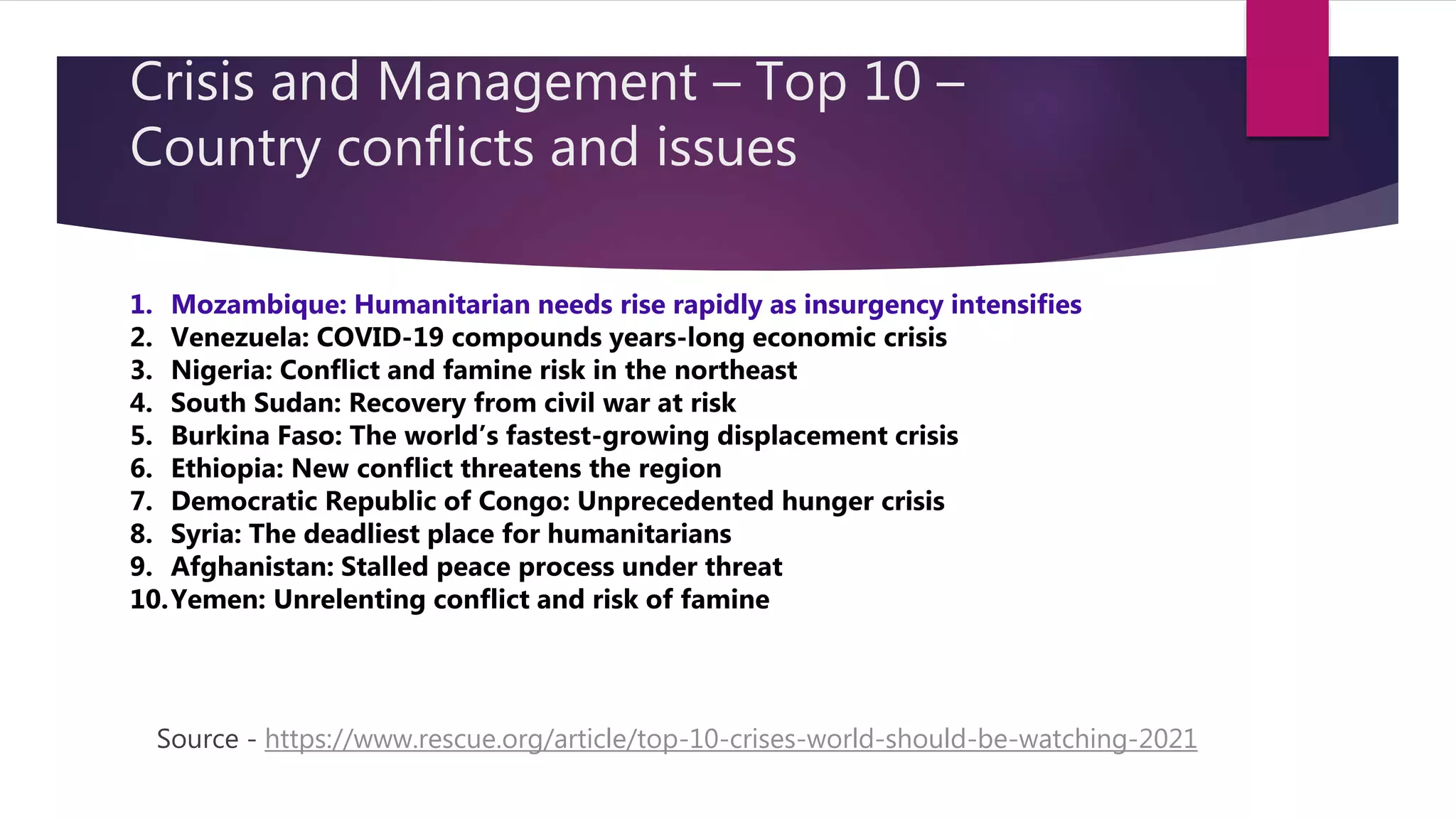 Crisis and emergency management risk management - how best to manage ...