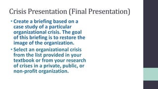 Crisis communication, Response to Crisis Situations | PPTX