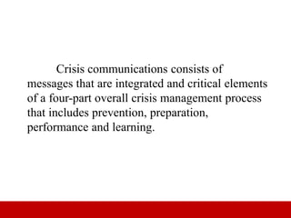 Crisis communication | PPTX