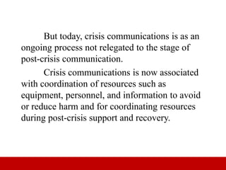 Crisis communication | PPTX