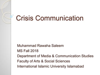 Crisis Communication ppt | PPTX