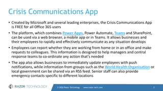 Crisis communication App - A Power Platform App from Microsoft | PPT