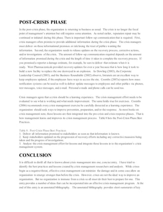 Crisis communication management | PDF