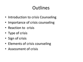 Crisis counseling | PPTX