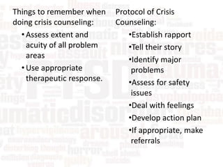 Crisis Counseling and Trauma | PPTX
