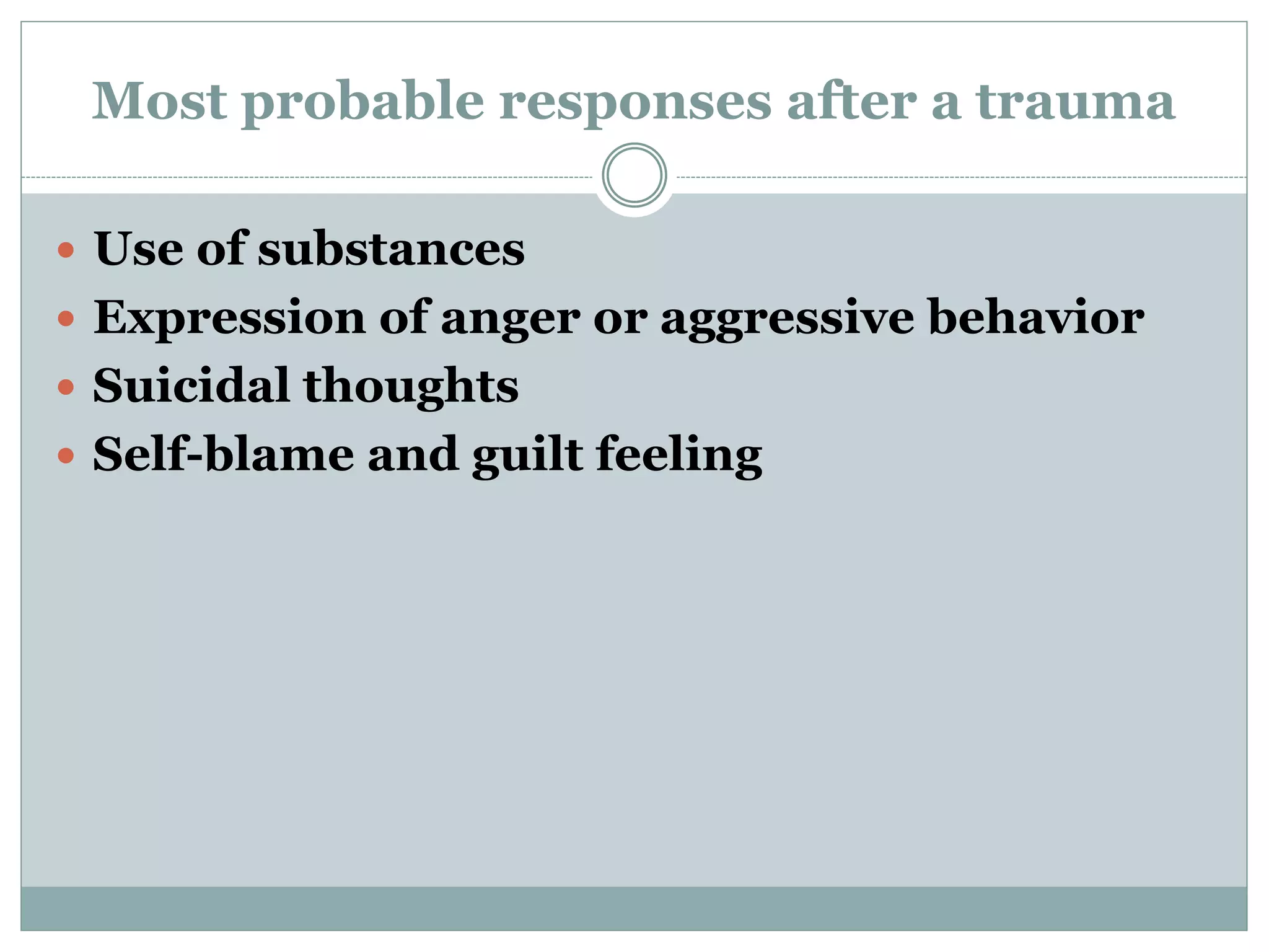 Crisis first aid for traumatic events | PPTX