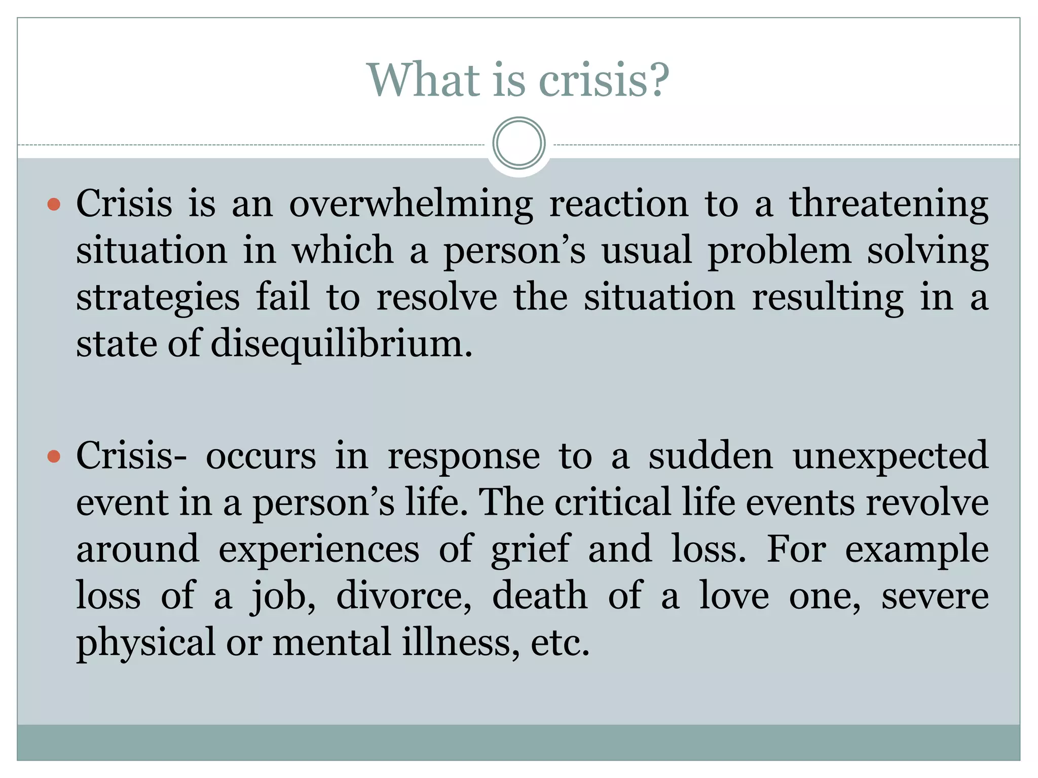 Crisis first aid for traumatic events | PPTX